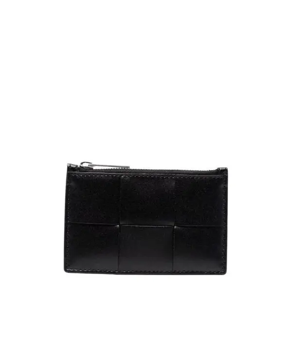 Bottega Veneta Zipped Card Case - Black