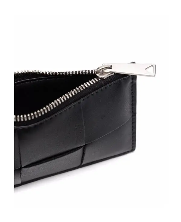 Bottega Veneta Zipped Card Case - Black
