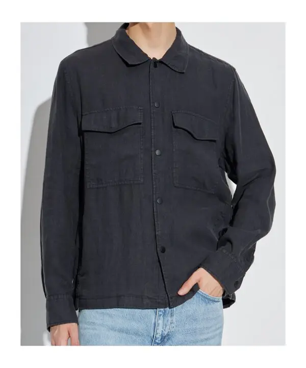 RAG  BONE Lapel Long Sleeve Shirt