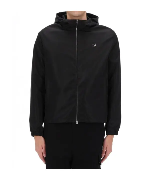 Fendi Ff Hooded Drawstring Jacket
