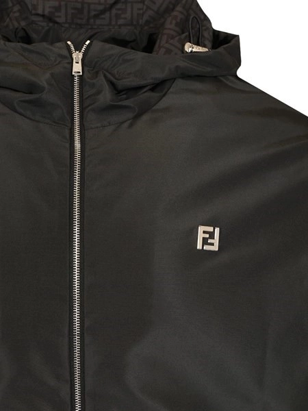 Fendi Ff Hooded Drawstring Jacket