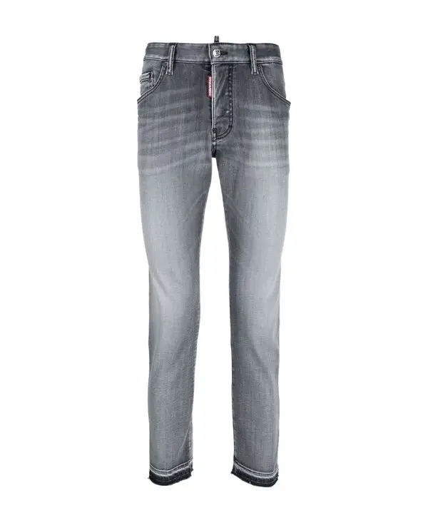 Dsquared2 Logo Patch Cropped Jeans