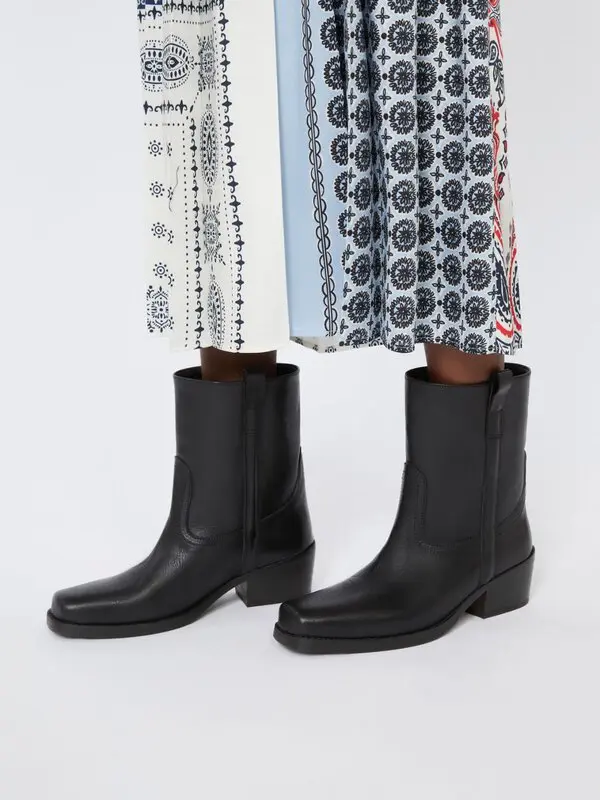 Max Mara Square Toe Ankle Boots