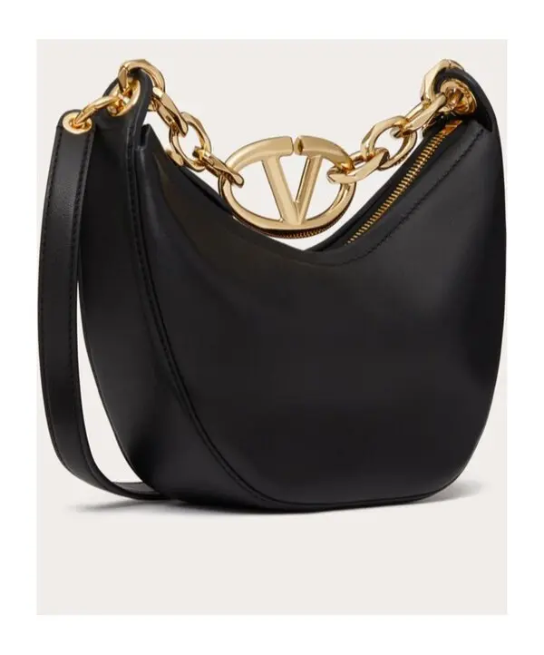 Valentino Garavani Vlogo Moon Shoulder Bag - Black