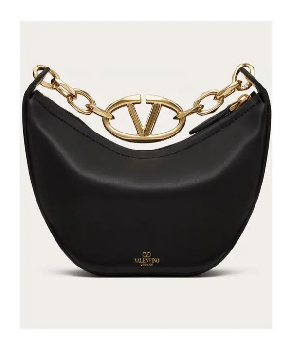 Valentino Garavani Vlogo Moon Shoulder Bag - Black