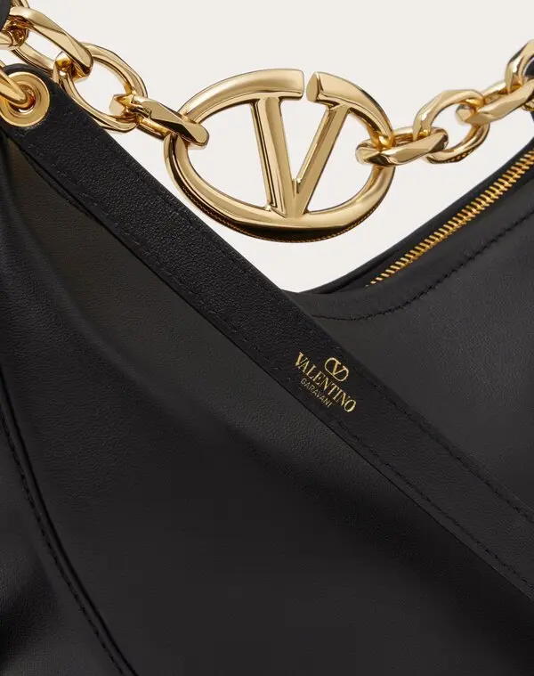 Valentino Garavani Vlogo Moon Shoulder Bag - Black