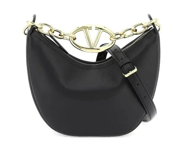 Valentino Garavani Vlogo Moon Shoulder Bag - Black