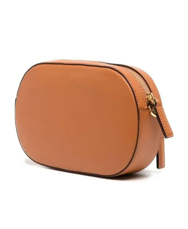 Mcm Mode Travia Mini Crossbody Bag With Logo Plaque - Orange