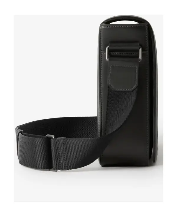 Burberry Alfred Checked Messenger Bag - Black