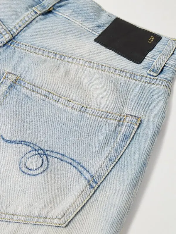 R13 Cropped Wide-leg Jeans