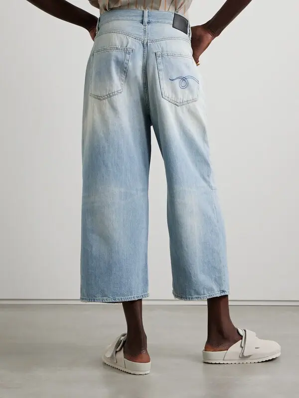 R13 Cropped Wide-leg Jeans