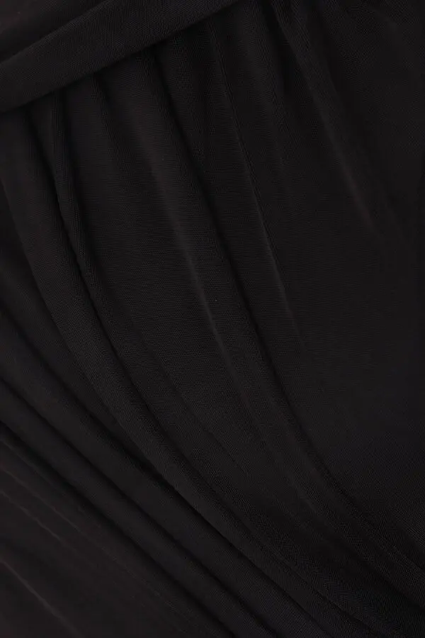 MARINE SERRE Crescent Detail One-shoulder Dress