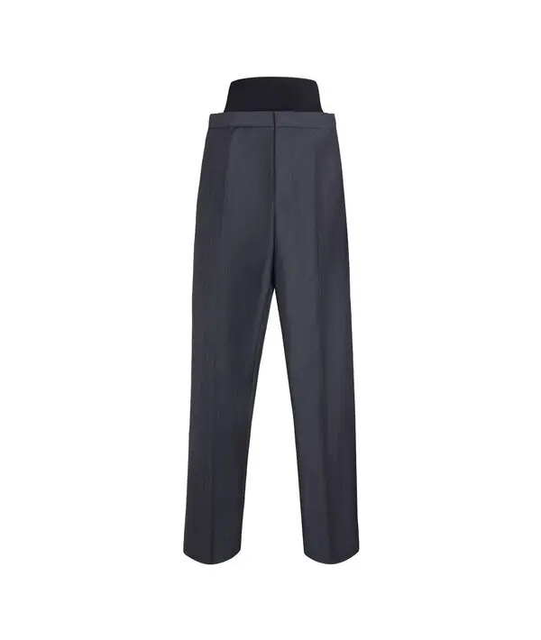 Alaïa Alaa High-waisted Tailored Trousers - Dark Gray