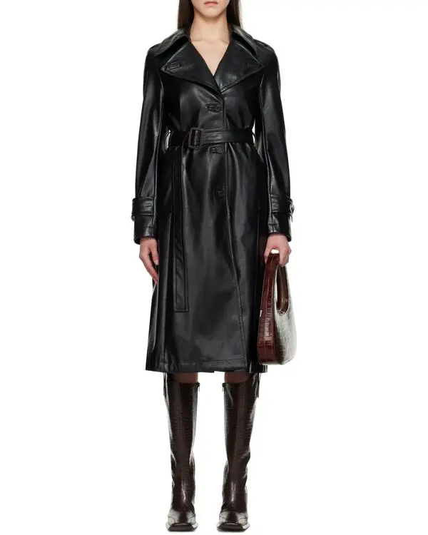 Acne Studios Leather Trench Coat