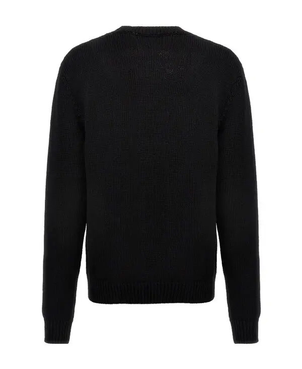 Balmain Logo Intarsia Knit Crewneck Jumper