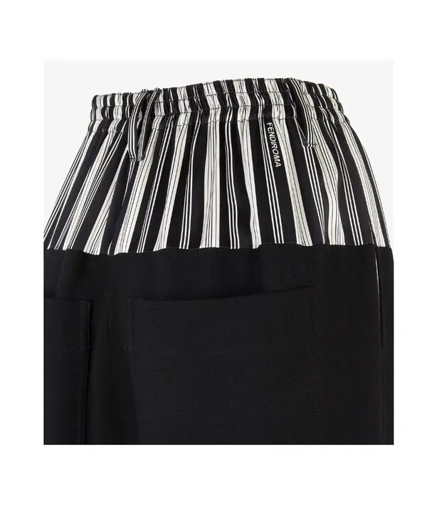 Fendi Stripe Printed Cigarette Trousers