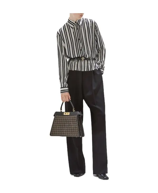 Fendi Stripe Printed Cigarette Trousers