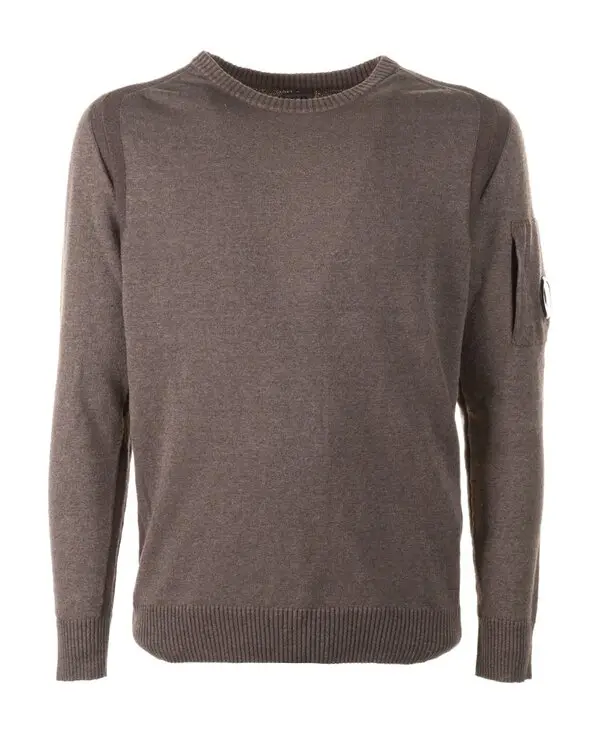 C.P. COMPANY Round Neck Sweater - Black