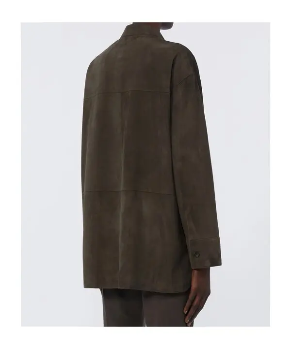 Max Mara Elodia Suede Jacket - Green