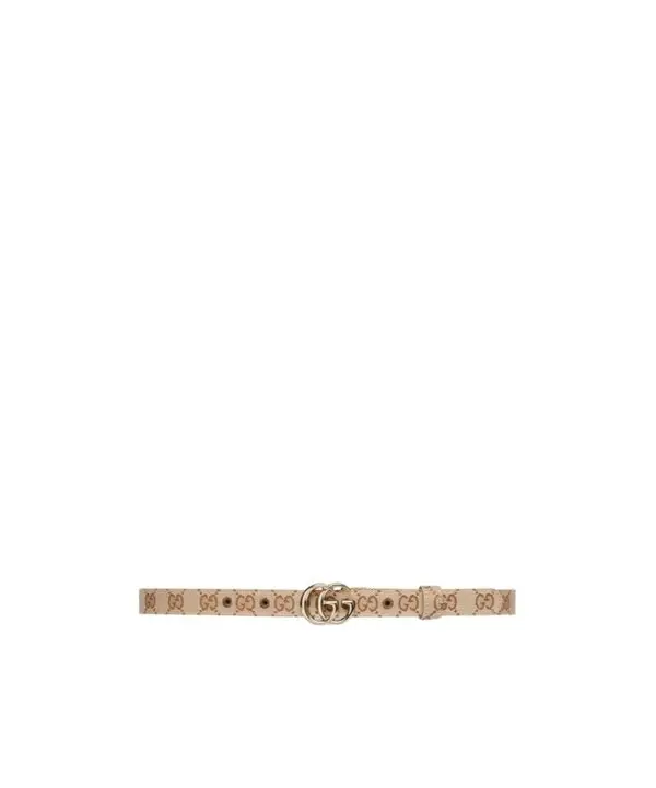 Gucci Gg Marmont Thin Belt - Nude