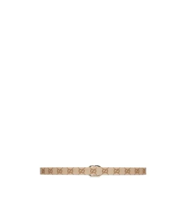 Gucci Gg Marmont Thin Belt - Nude