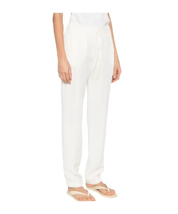 Fabiana Filippi Straight Leg Drawstring Pants - White