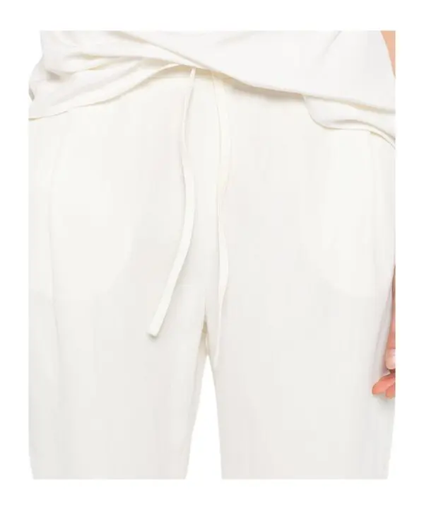 Fabiana Filippi Straight Leg Drawstring Pants - White