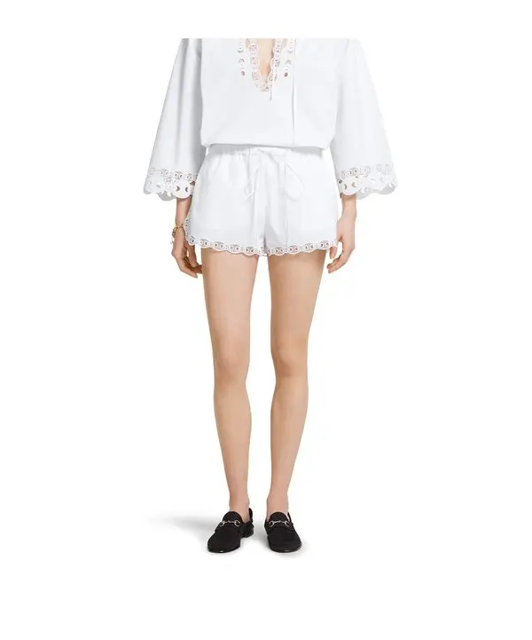 Gucci Embroidered Poplin Shorts