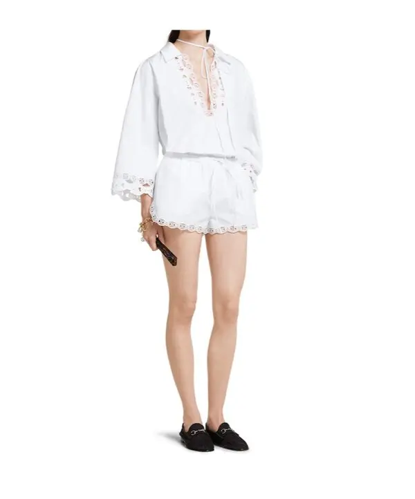 Gucci Embroidered Poplin Shorts