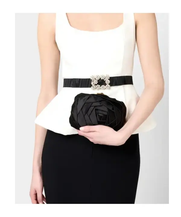 ROGER VIVIER Rose-motif Chain Mini Bag