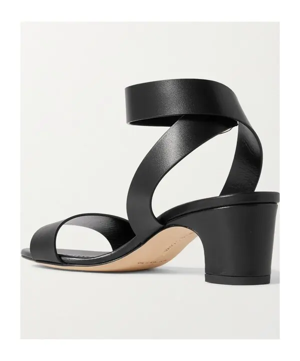 Manolo Blahnik Round-headed High-heeled Sandals With Buckle Detail