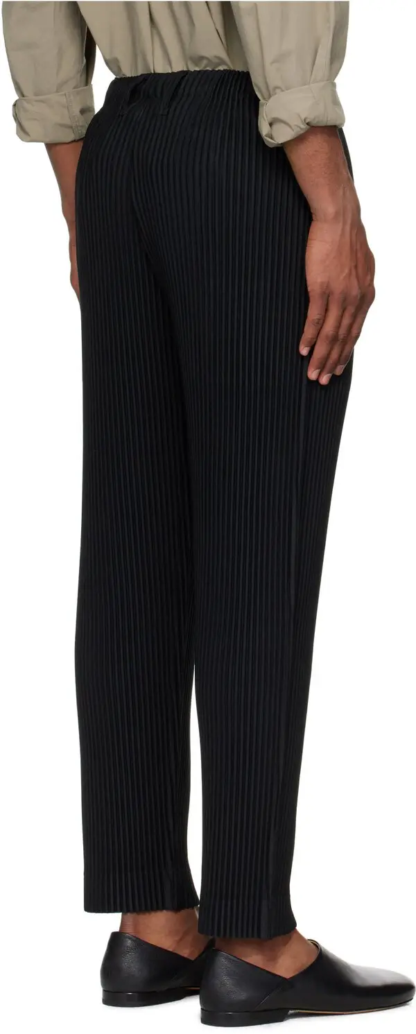 Issey Miyake Homme Plissé Pleated Straight Leg Trousers