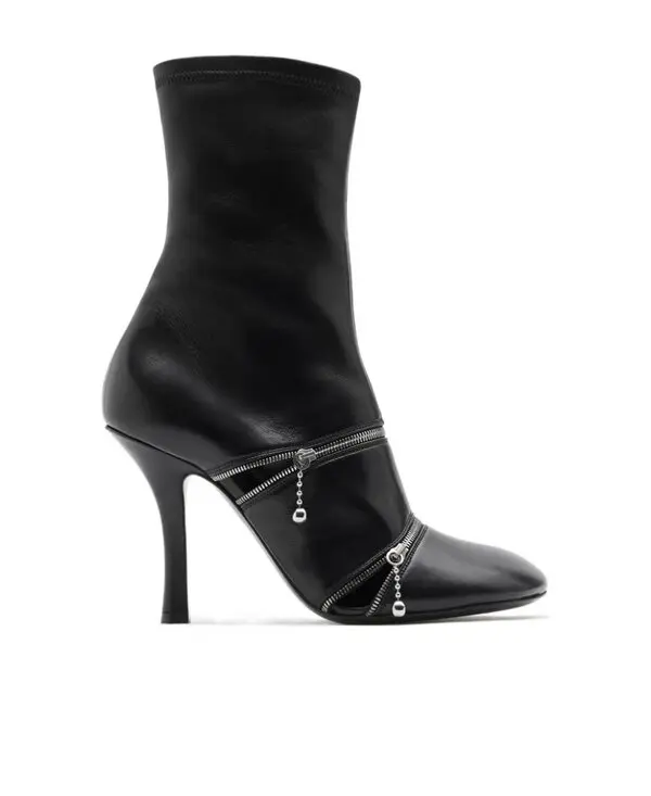 Burberry Zip-detailed Ankle Boots - Black
