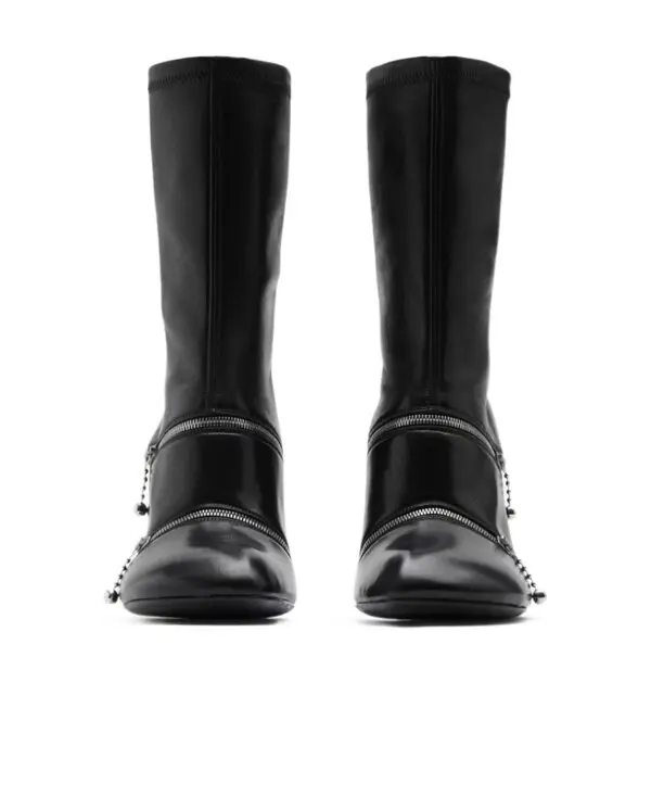 Burberry Zip-detailed Ankle Boots - Black