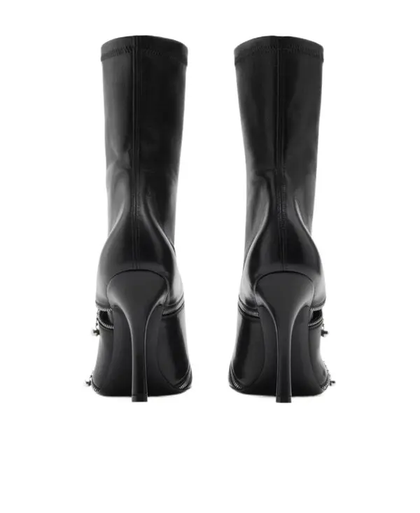 Burberry Zip-detailed Ankle Boots - Black