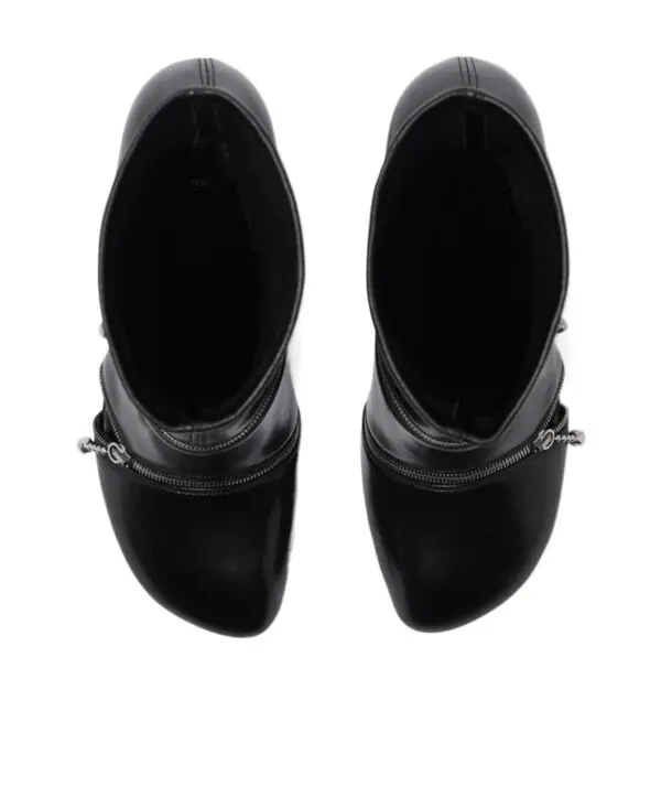 Burberry Zip-detailed Ankle Boots - Black