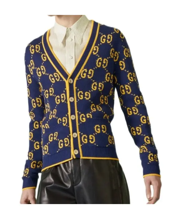 Gucci Gg Piqué-weave Cotton Cardigan
