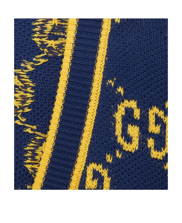 Gucci Gg Piqué-weave Cotton Cardigan