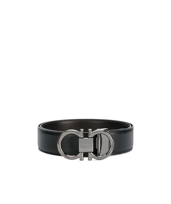 FERRAGAMO Gancini Buckle Double-sided Belt - Black