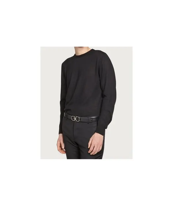 FERRAGAMO Gancini Buckle Double-sided Belt - Black