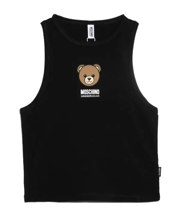 Moschino Teddy Bear Logo Sleeveless Top