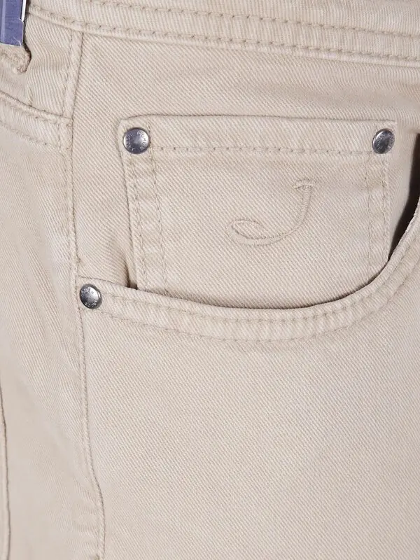 Jacob Cohen Embroidered Pocket Trousers - Nude