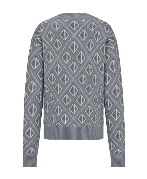 Dior Long-sleeved Knitted Pullover With V-neck