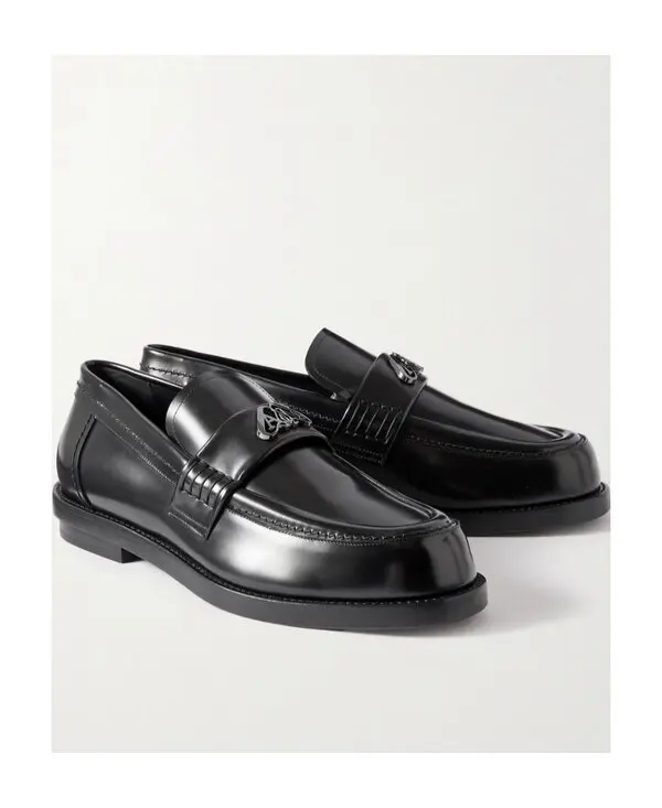 Alexander McQueen Logo Plaque Slip-on Loafers