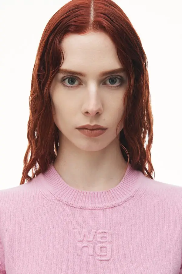 Alexander Wang Cropped Knitted Sweater - Pink