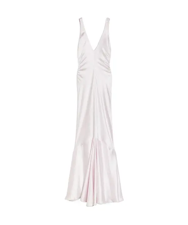 Sportmax Katia V-neck Sleeveless Maxi Dress - White
