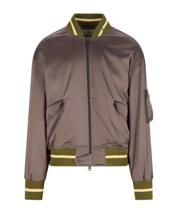 VIVIENNE WESTWOOD Long-sleeved Zip-up Bomber Jacket