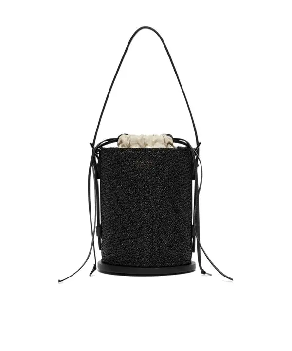 Max Mara Logo Plaque Drawstring Shoulder Bag