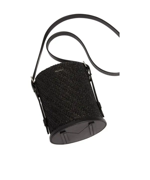 Max Mara Logo Plaque Drawstring Shoulder Bag
