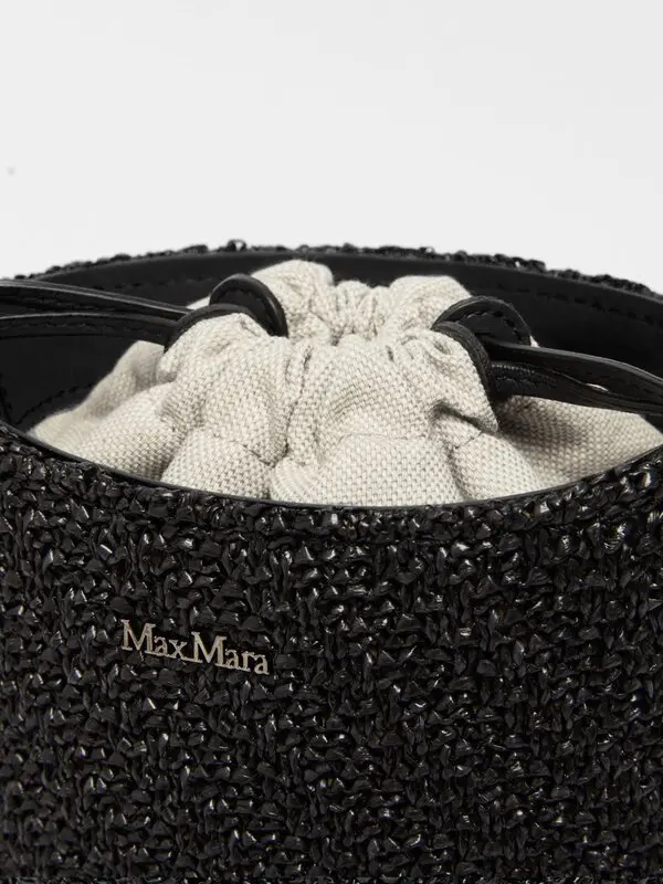 Max Mara Logo Plaque Drawstring Shoulder Bag